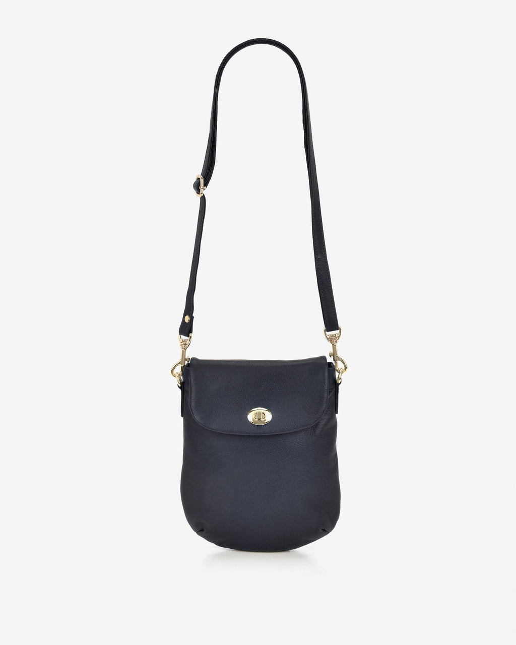 Janie Soft Leather Crossbody with Turnlock – Gabee