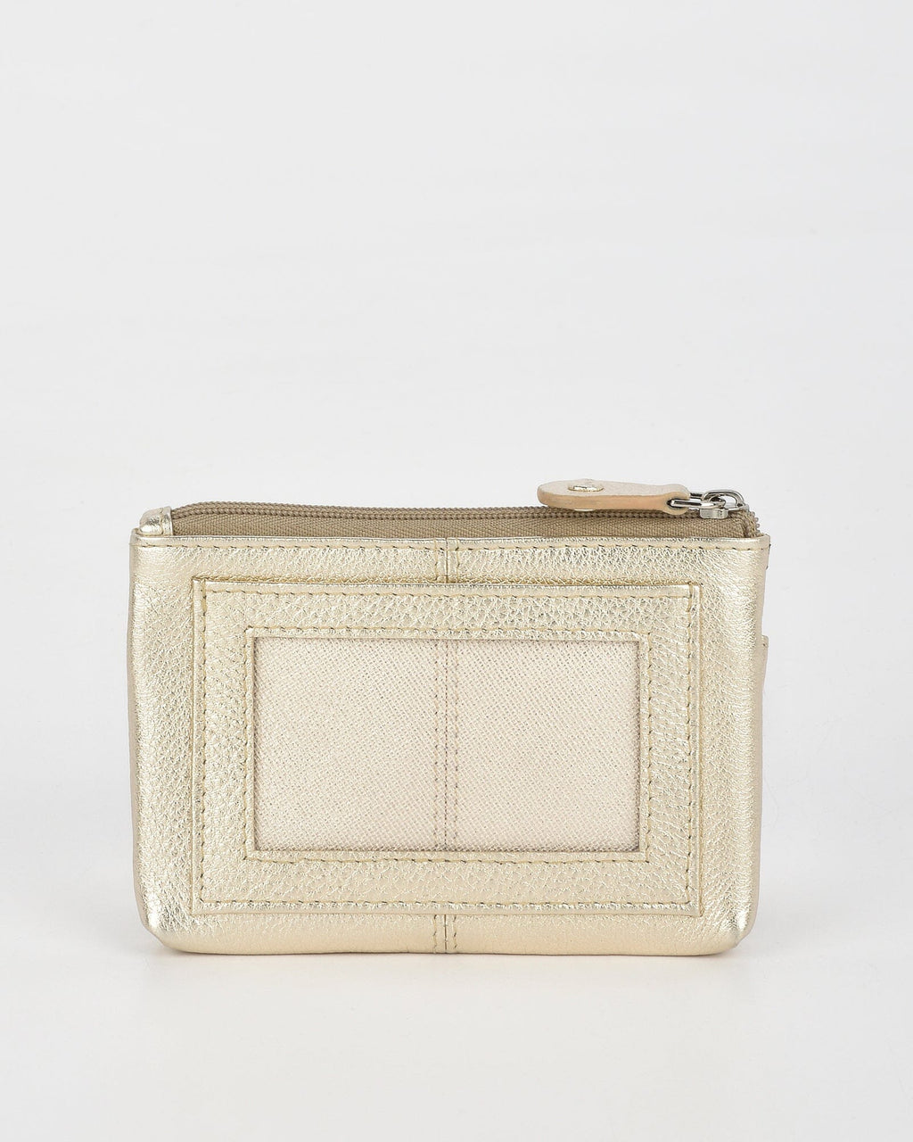 Jas Leather Coin Purse – Double Zip with Key Ring | Gabee