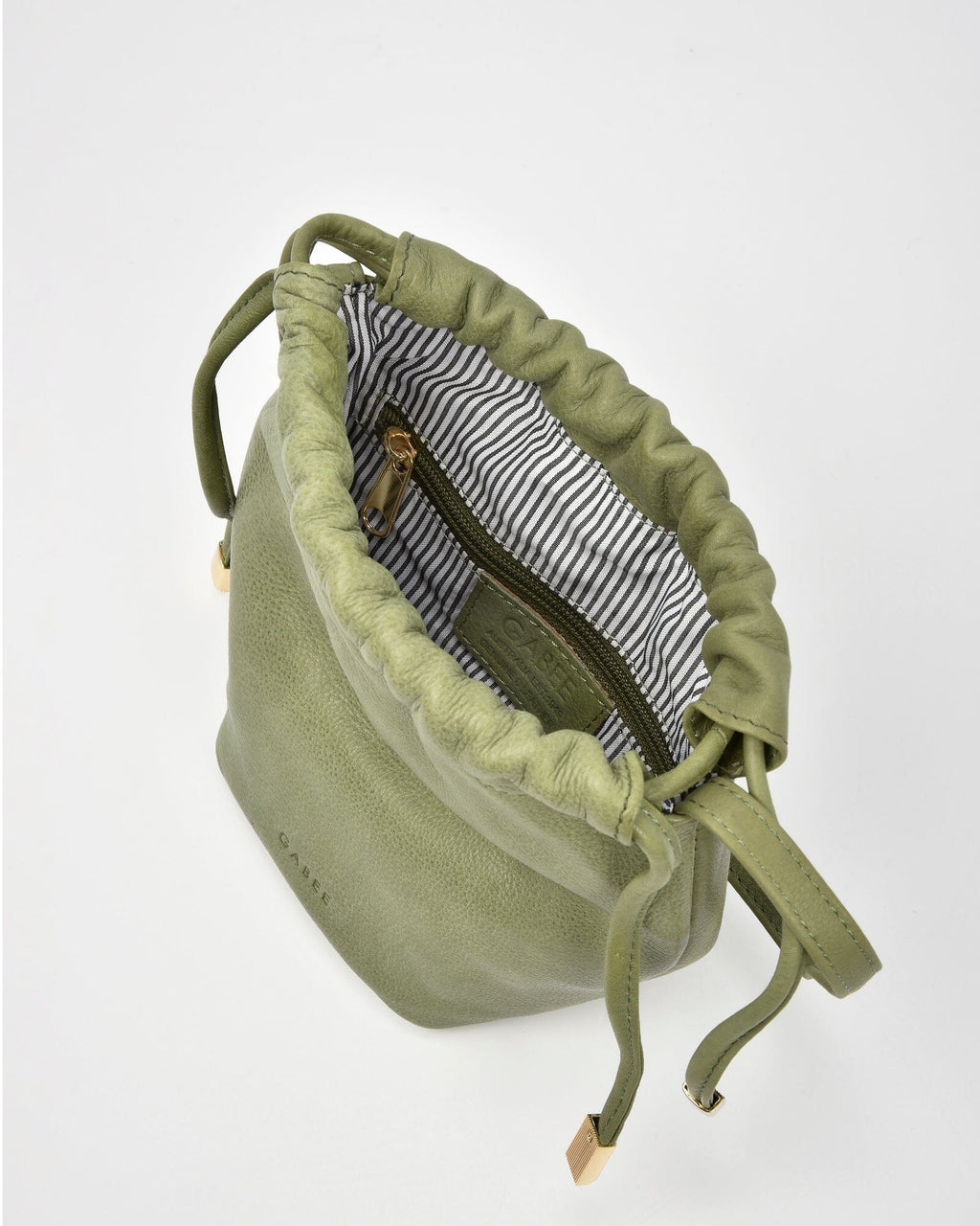 Susie Soft Leather Drawstring Crossbody Bag | Gabee